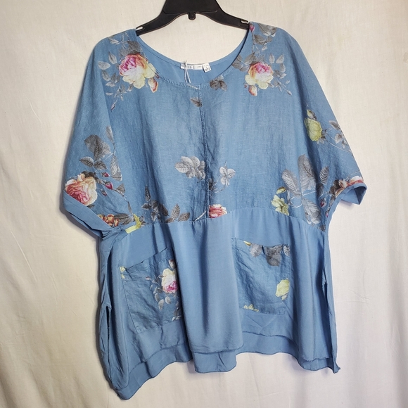 Kaktus | Tops | Kaktus Made In Italy Sz L Oversized Linen Viscose Blend ...